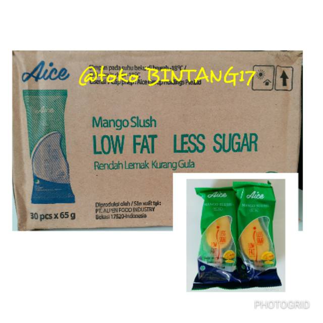 Jual Es Krim AICE - Mangga Slush LESS SUGAR LOW FAT Box (Isi 30bh ...