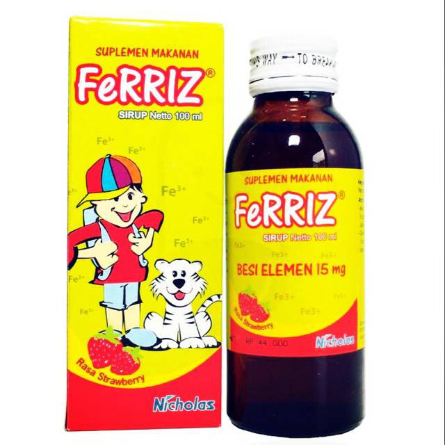 Jual FERRIZ SYRUP 100 ML suplemen besi untuk anak 2-12 tahun | Shopee ...