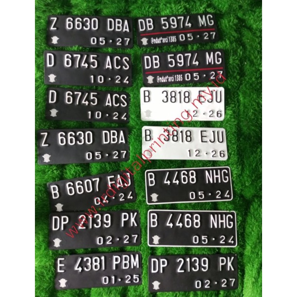 Jual PLAT NOMOR MOTOR BAUT TANAM / LIPAT ( Free cutting nama) | Shopee ...