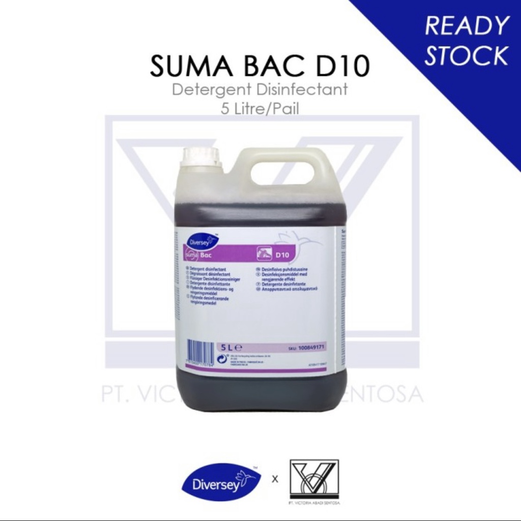 Jual Diversey Suma Bac D10 - Disinfektan Pembersih Permukaan | Shopee ...