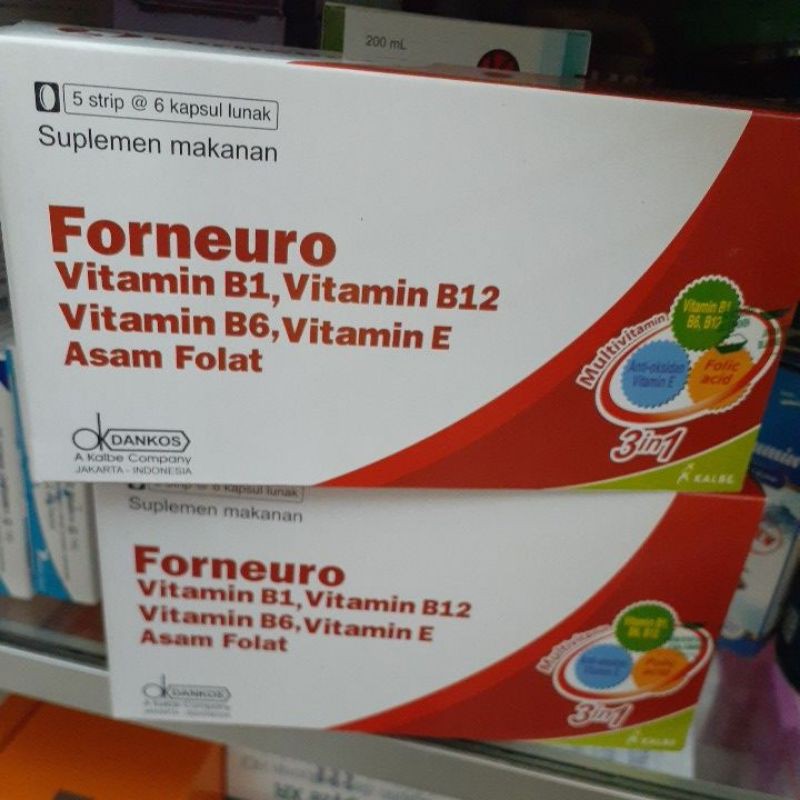 Jual Forneuro Vitamin B1 Vitamin B12 Vitamin B6 Vitamin E Asam Folat ...