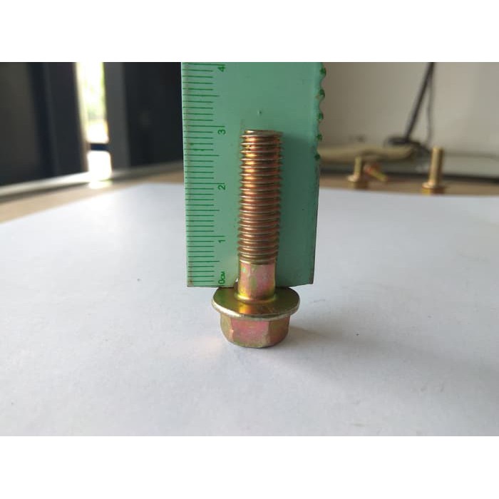 Jual Flange Bolt M8x30 Kuning (Baut Topi) Indonesia|Shopee Indonesia