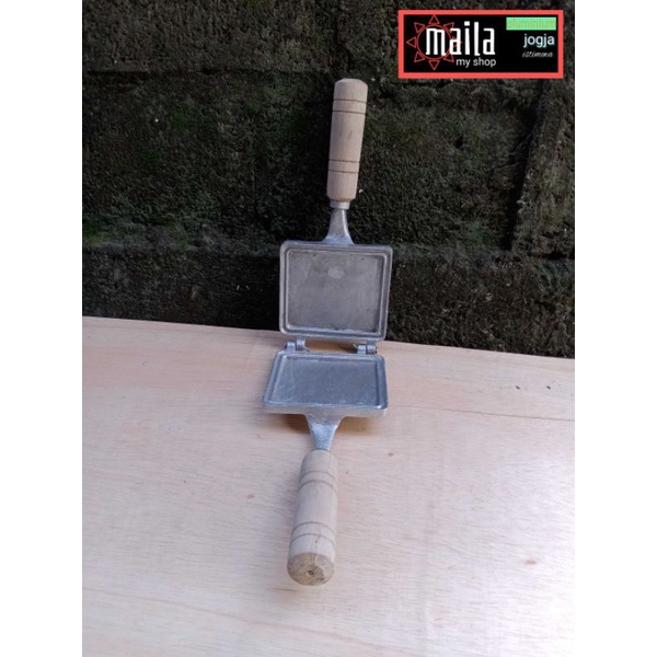 Jual Cetakan sandwich isi 1 waffle kotak roti bakar panganggan kue ...