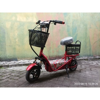 Jual SEPEDA LISTRIK MINI BERKERANJANG / SEPEDA LISTRIK KERANJANG DEPAN ...