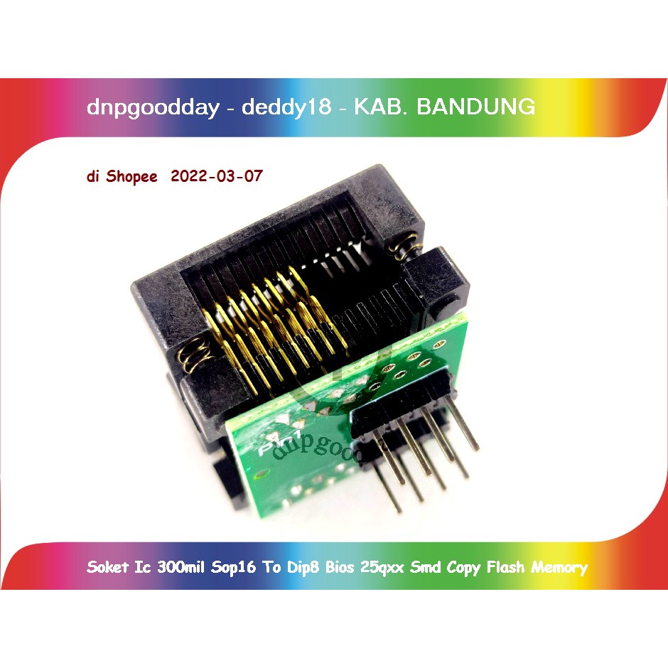 Jual Soket Ic 300mil Sop16 To Dip8 Bios 25qxx Smd Copy Flash Memory | Shopee Indonesia