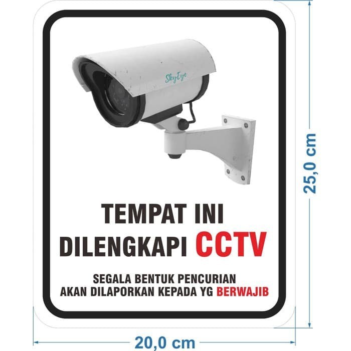 Jual Sticker Safety Sign CCTV TOKO KANTOR GUDANG | Shopee Indonesia