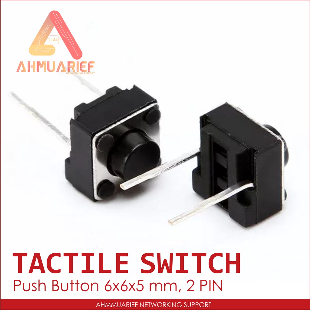Jual Push Button Saklar Kecil Tactile Switch 2 Pin 2P 6x6x5 mm | Shopee ...