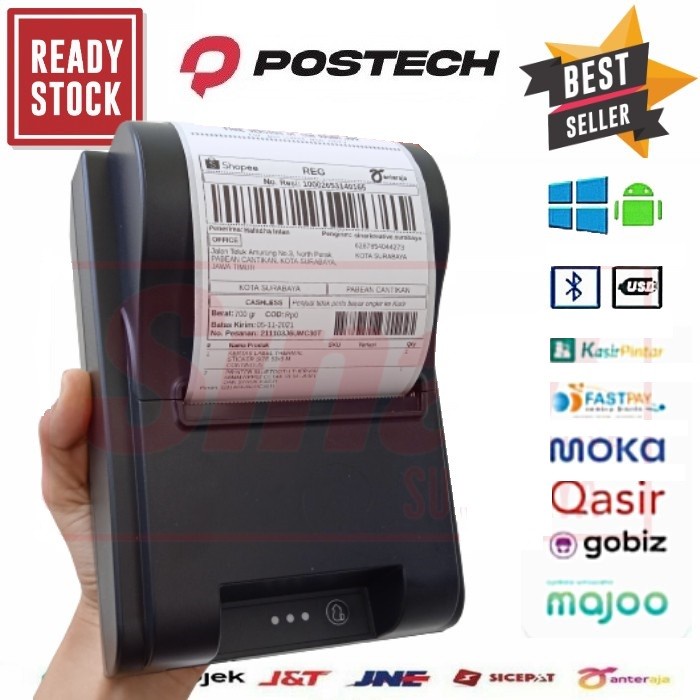 Jual PRINTER THERMAL BLUETOOTH 80MM C80BT CETAK KASIR STRUK DAN RESI LABEL | Shopee Indonesia