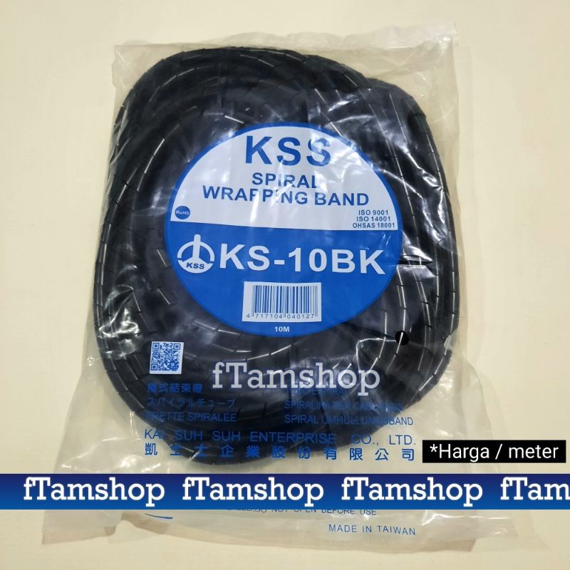 Jual KSS-Spiral wrapping band KS-10 pembungkus kabel 10mm (harga/meter) | Shopee Indonesia