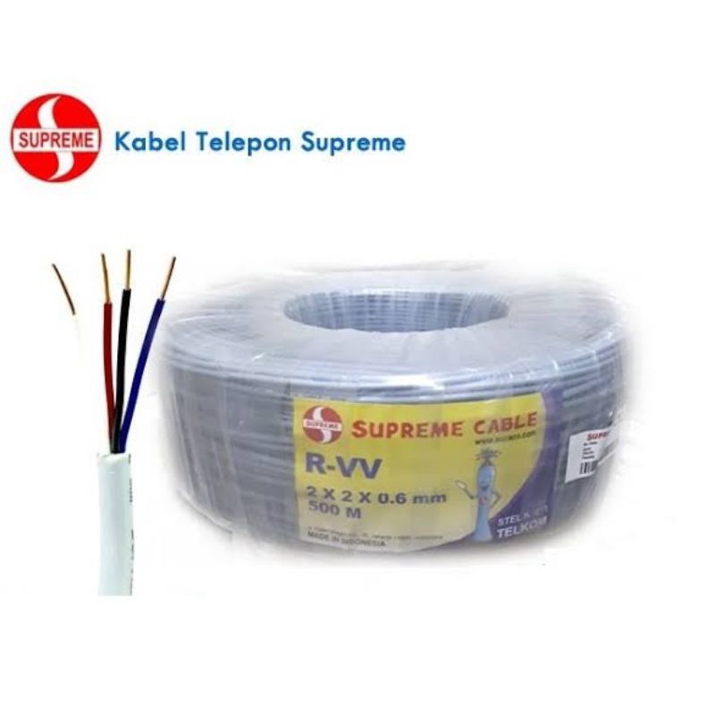 Jual Kabel Telepon Supreme ITC 2 Pair 2x2x0,6mm Eceran 1 Roll 100 Meter ... Jual Kabel Telepon Supreme ITC 2 Pair 2x2x0,6mm Eceran 1 Roll 100 Meter ...
