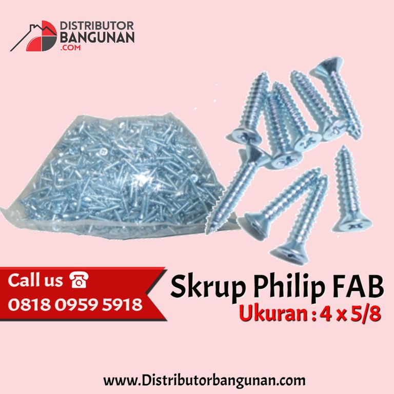 Jual Skrup Philip 4 x 5/8 FAB | Shopee Indonesia