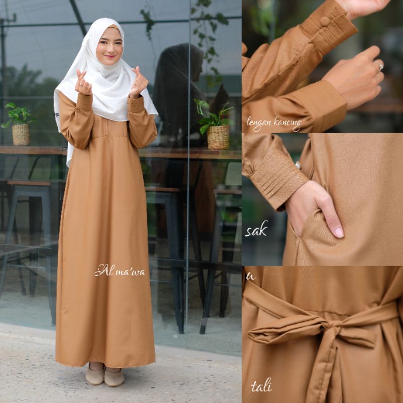 Jual Gamis toyobo dinas khaki/ pns /pdh/pemda (JASMINE) Indonesia|Shopee Indonesia