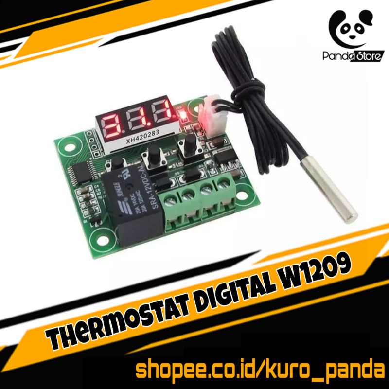 Jual Thermostat Digital W1209 Modul Sensor Suhu Mesin Tetas Telur 12V ...