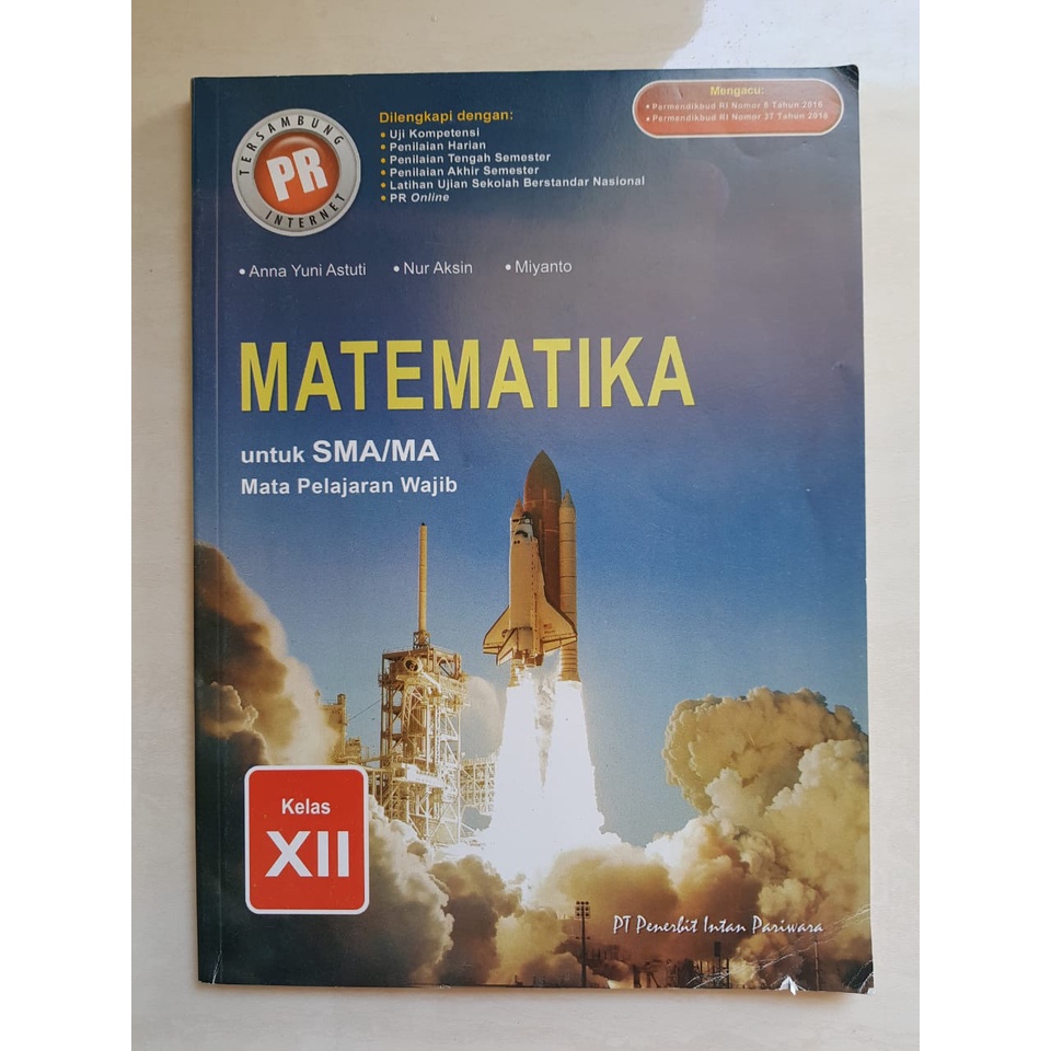 Jual Buku Matematika untuk SMA/MA Kelas XII atau Kelas 12 Mata Pelajaran Wajib Intan Pariwara ...