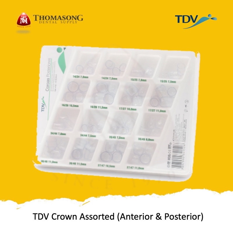 Jual TDV Crown Assorted Posterior & Anterior 64 pcs | Shopee Indonesia