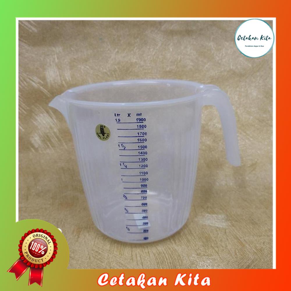 Jual Gelas Ukur OWL 2000 ML | Gelas Takar | Measuring Cup | Shopee Indonesia