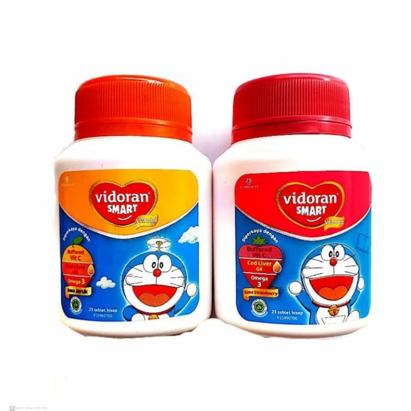 Jual Vidoran Smart Tablet Multivitamin Orange & Strawbery isi 25 tablet ...