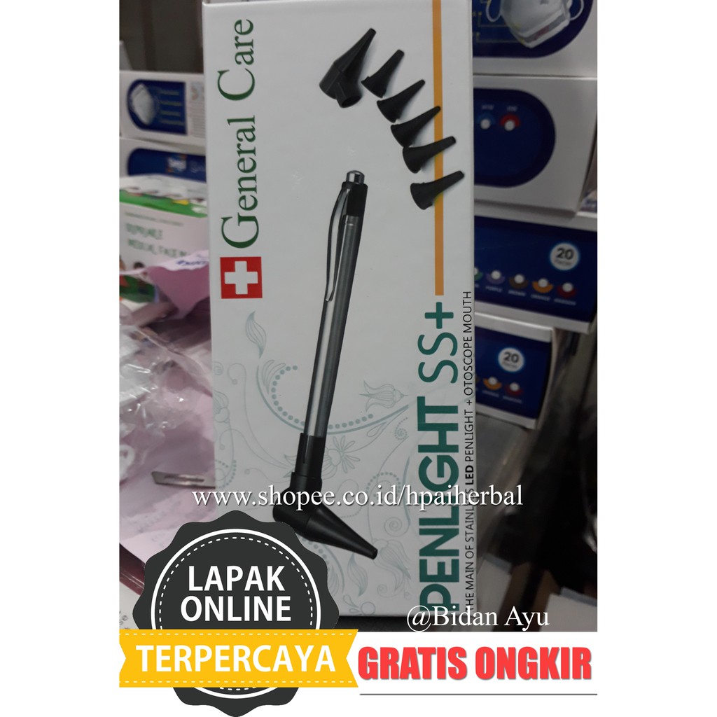 Jual Penlight Ss Plus Otoscope General Care / Otoskop + LED Penlight SS ...