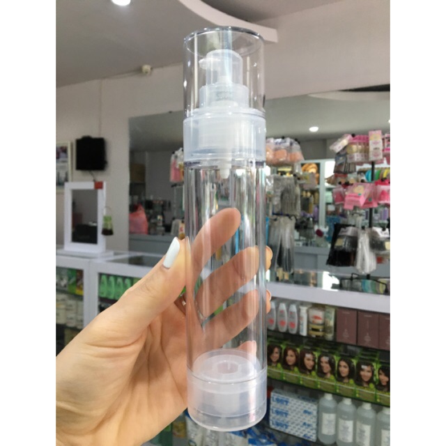 Jual Botol Kosong Pump Airless Clear 100ml Indonesia|Shopee Indonesia
