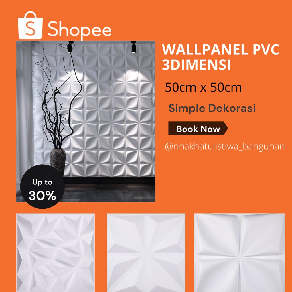 Jual Wallpanel 3Dimensi / Wallpanel PVC 3Dimensi dekorasi dinding dan ...