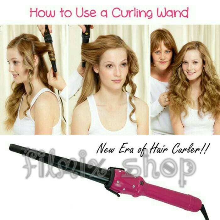 Jual Catok rambut Keriting Iron Gorgeous Curly Wand Hair Roller ...