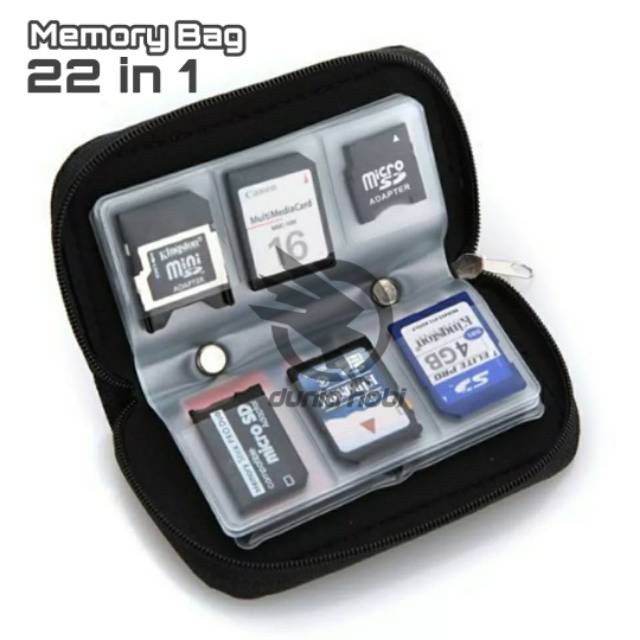 Jual Travel Bag Memory Card Storage Box Tas Penyimpanan Dompet Kartu SD ...