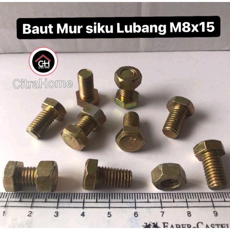 Jual Baut Mur Siku Lubang M8x15 Harga 1pc | Shopee Indonesia
