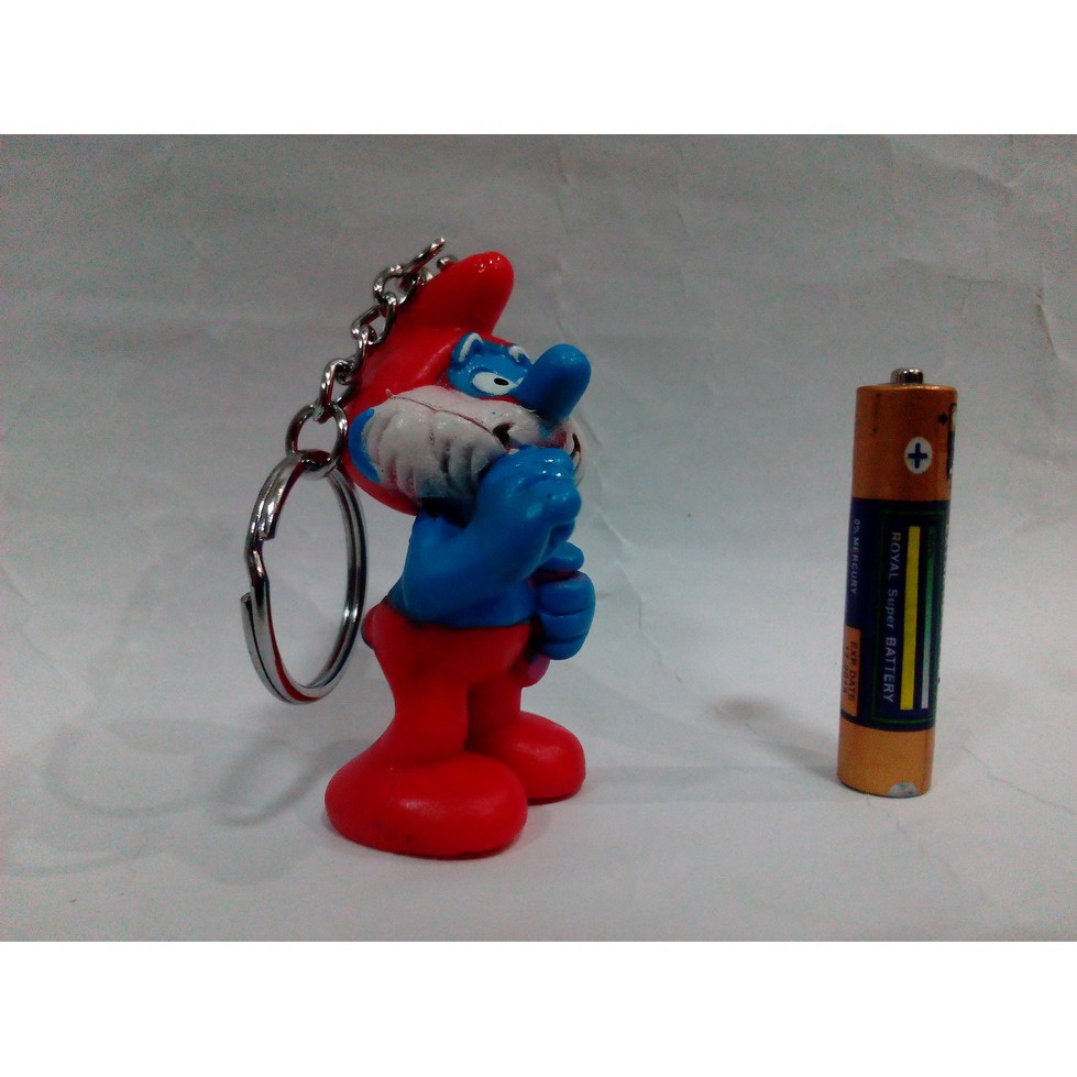 Jual Spesial Papa Smurf / Smurfette figure Smurfin Gantungan Kunci The ...