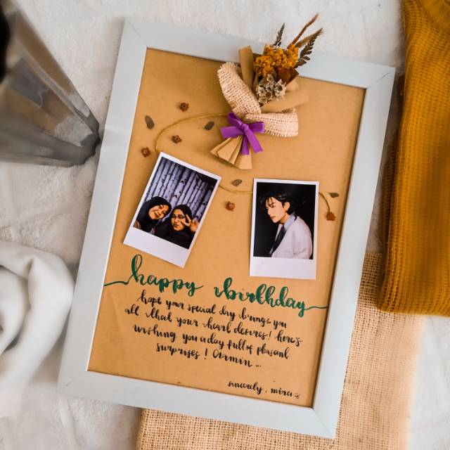 Jual Bingkai Bunga Edelweiss A4 Custom Polaroid Hand lettering | Shopee ...