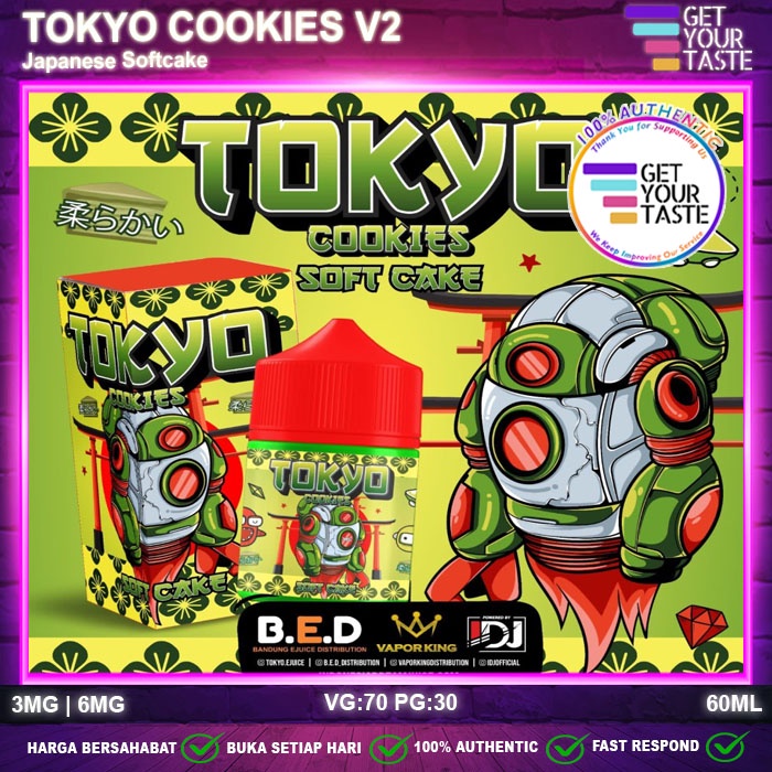 Jual Liquid IDJ Tokyo Cookies V2 Japanese Softcake 60ML by IDJ x BED ...