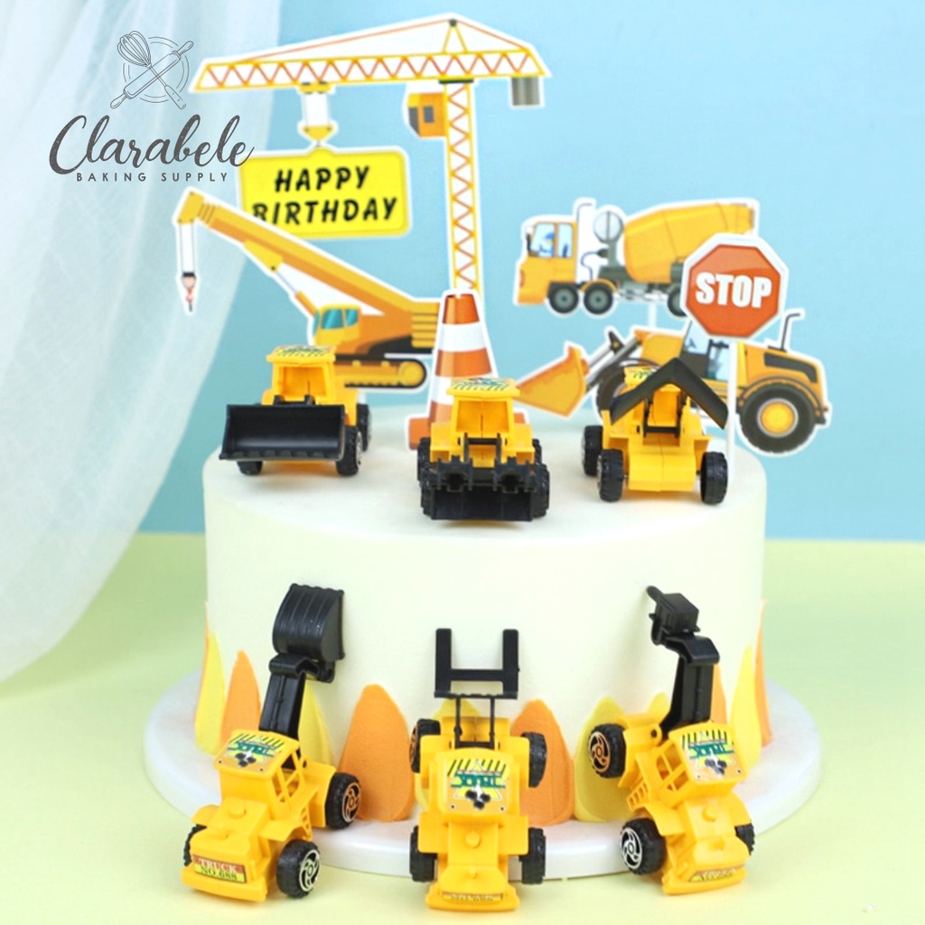 Jual Topper Truk Excavator/Hiasan Kue Truk Excavator/Mainan Truk ...