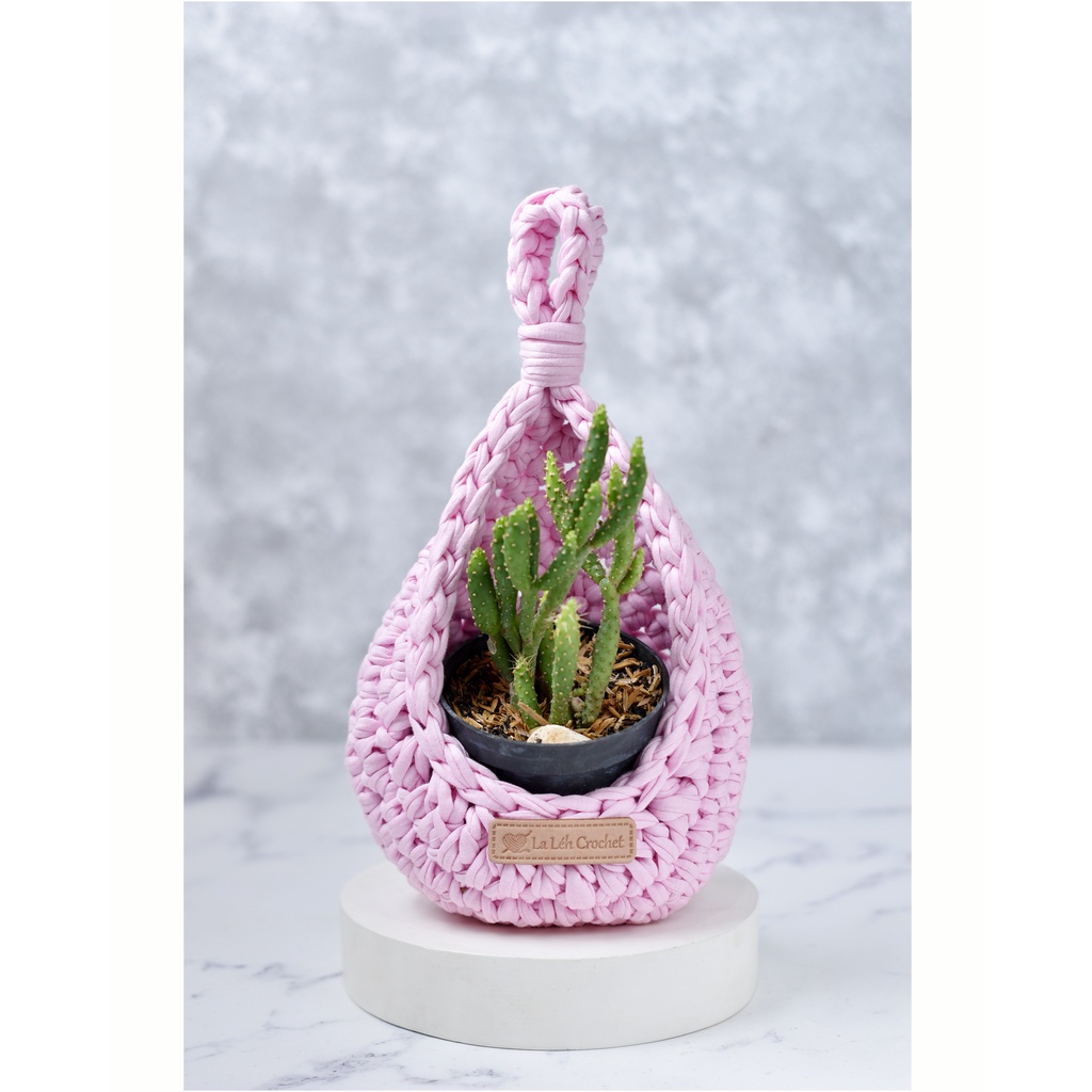 Jual Keranjang rajut tanaman hias wall planter succulent sukulen ...