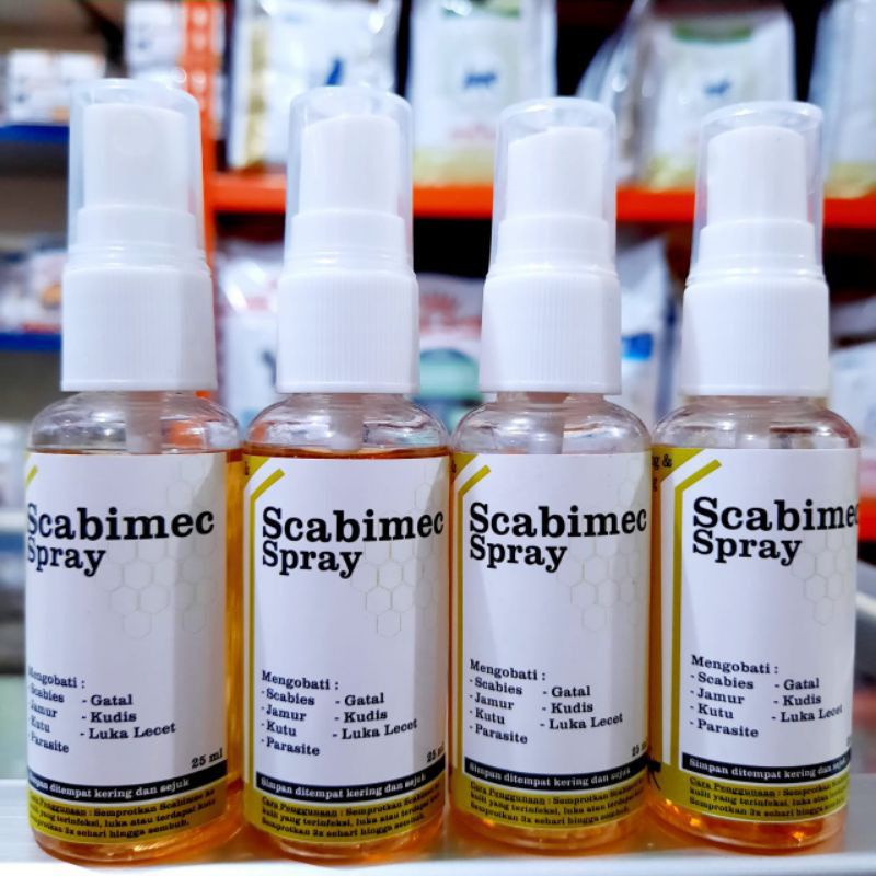 Jual Obat scabies spray kulit scabimec spray obat gatal2 kucing 25 ml ...