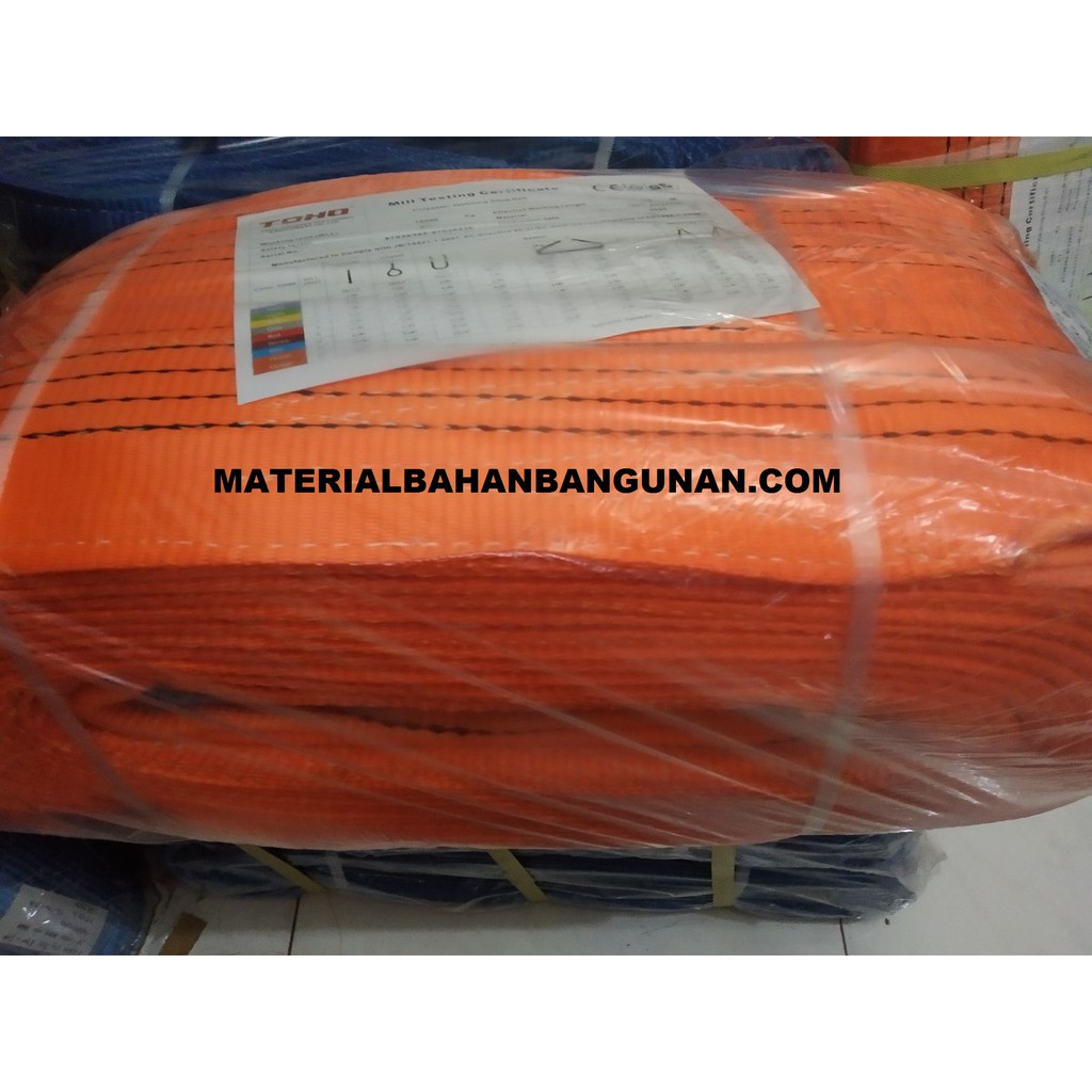 Jual Webbing Sling 10 Ton x 6 Meter Tali Bahan Pengikat Barang Berat ...
