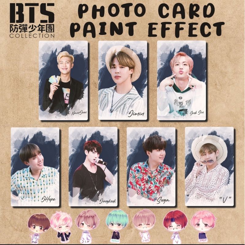 Jual Kartu BTS Collection Photo BTS Card dengan Effect Lukisan | Shopee ...