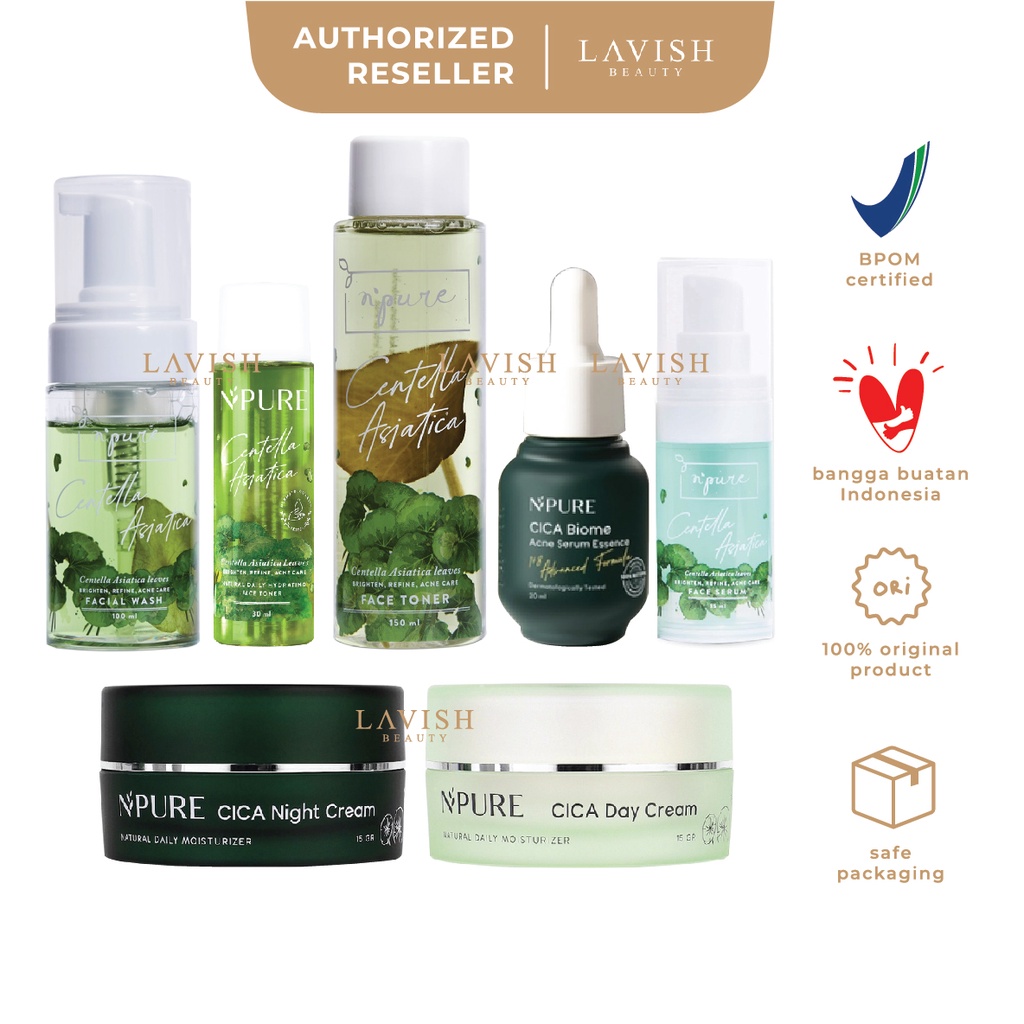 Jual N'PURE NPURE Cica Centella Asiatica Face Wash // Toner // Cica ...