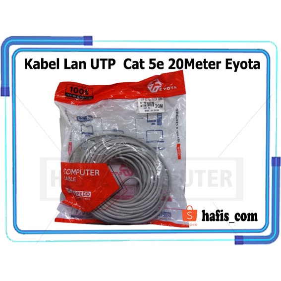 Jual Kabel Lan UTP Cat 5e 20 & 25 Meter Eyota | Shopee Indonesia