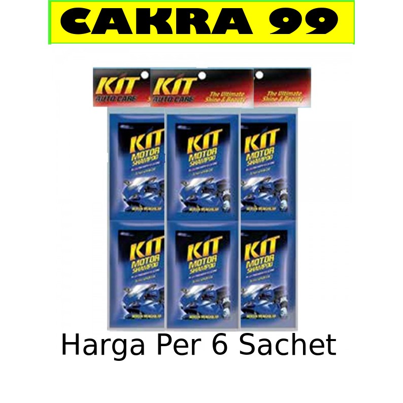 KIT MOTOR SHAMPOO sampo pengkilat body motor kemasan sachet 15ML (6 ...