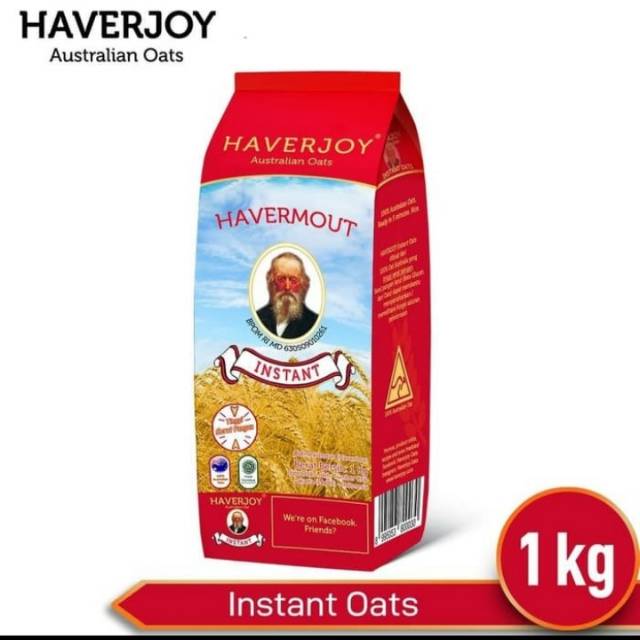 Jual Haverjoy Havermut Instan Oats 1000gr Indonesia|Shopee Indonesia