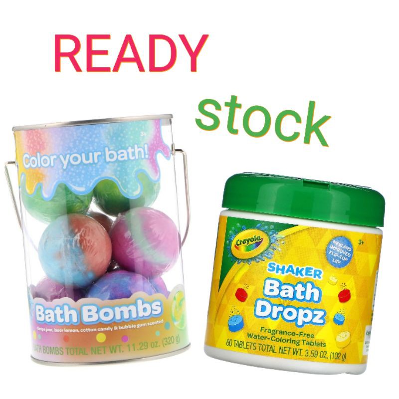 Jual Crayola Bath Bombs Grape Jam Laser Lemon Cotton Candy & Bubble Gum ...