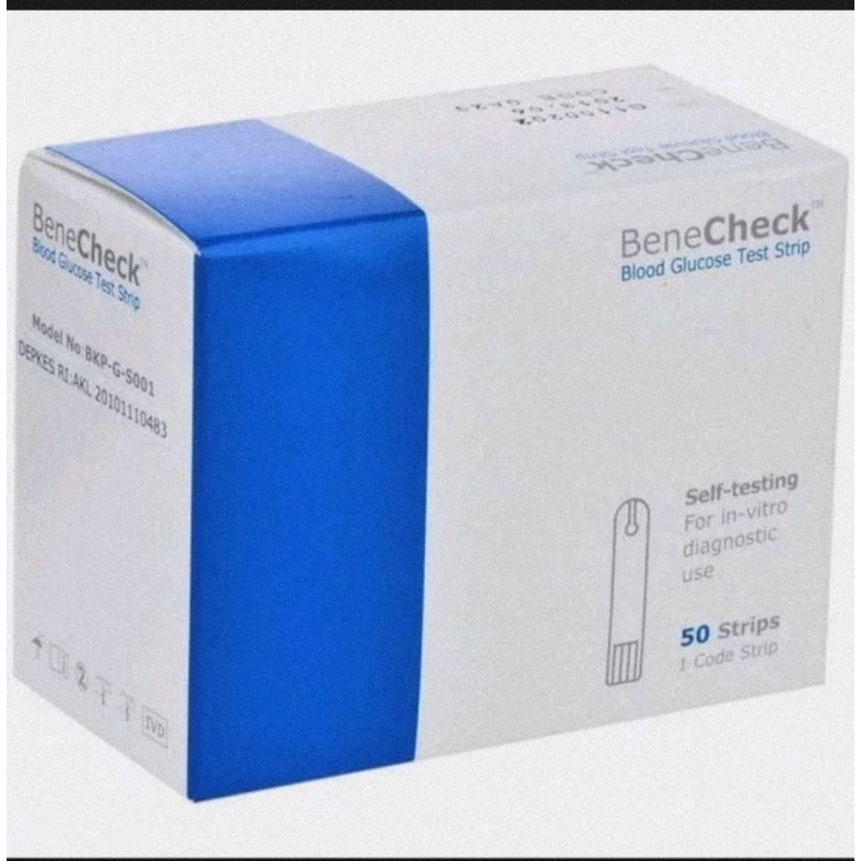 Jual BeneCheck PLUS Test Strip Gula Darah / Strip Benecheck Plus ...