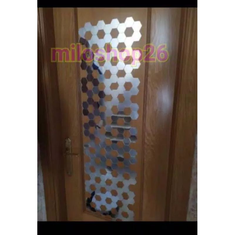 Jual sticker cermin dekorasi dinding akrilik sticker model cermin ...