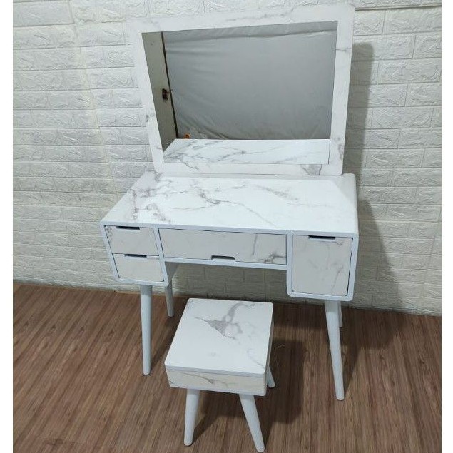 Meja rias BIG AMORE MARBLE WHITE (FREE ONGKIR JAWA DAN BALI) | Shopee ...