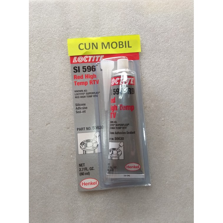Jual Lem Loctite SI 596 RD RED High RTV Silicone Adhesive Sealent net ...