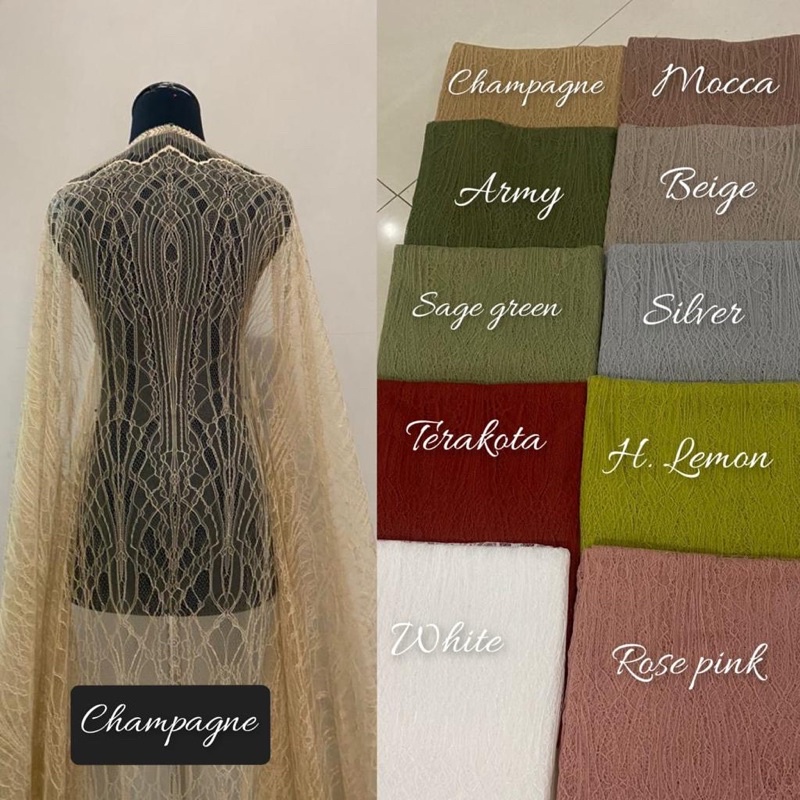 Jual Kain/Bahan lace Chantily/Brokat chantily | Shopee Indonesia