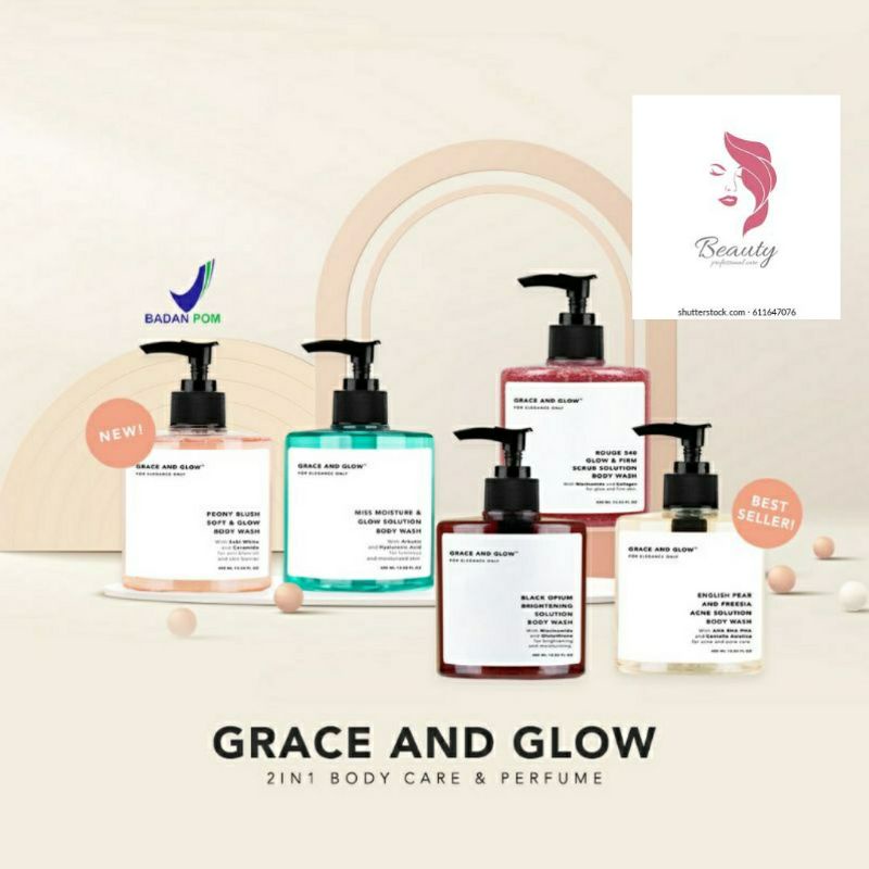 Jual Grace & Glow Body Wash | Serum | Shampoo | Grace & Glow Series ... Jual Grace & Glow Body Wash | Serum | Shampoo | Grace & Glow Series ...