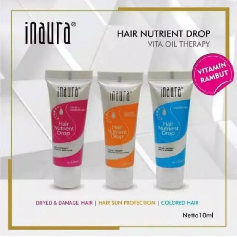 Jual INAURA HAIR NUTRIENT DROP 10ml / vitamin rambut | Shopee Indonesia