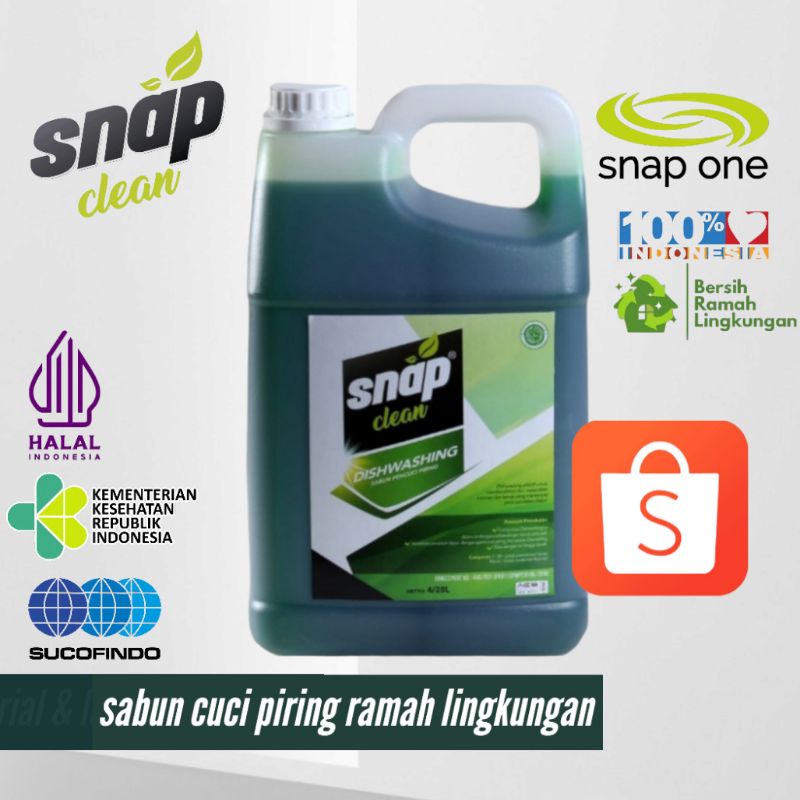 Jual Sabun Cuci Piring 4 Liter Snap Clean Ramah Lingkungan | Shopee ...