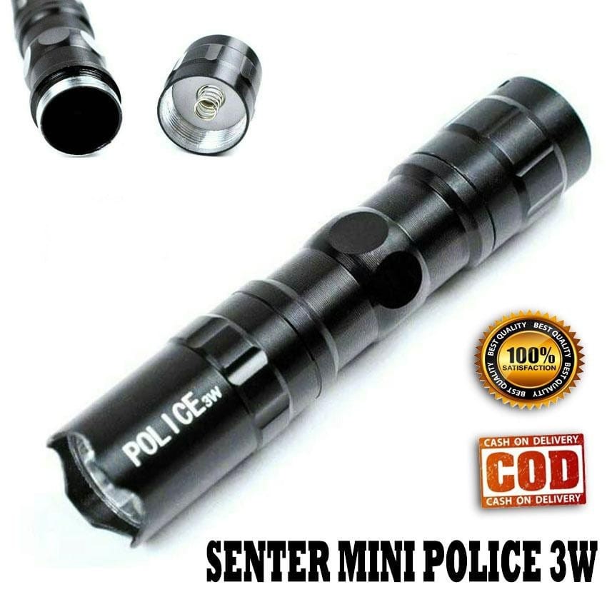 Jual SENTER SWAT MINI LED SUPER TERANG SWAT POLICE LIGHT 3 WATT ...