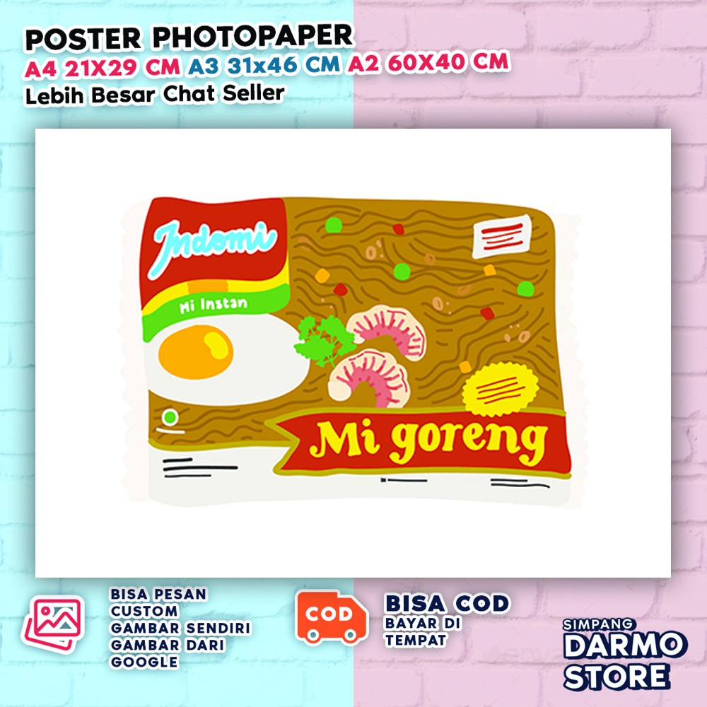 Jual Poster Indomie Hiasan Dinding Hypebeast Hypebis Hype Anak Kos ...